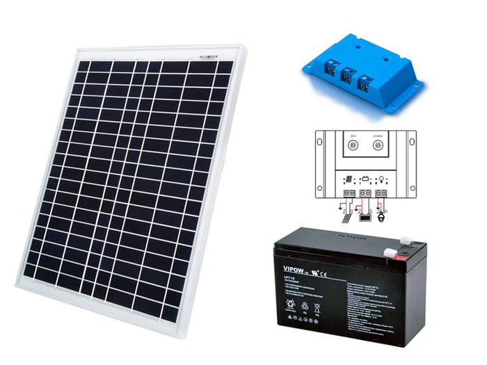 solární komplet 20W-12V